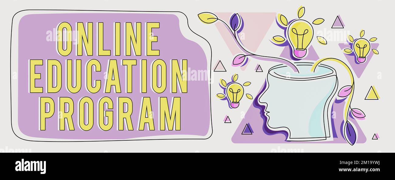Conceptual caption Online Education Program. Concept meaning Software ...