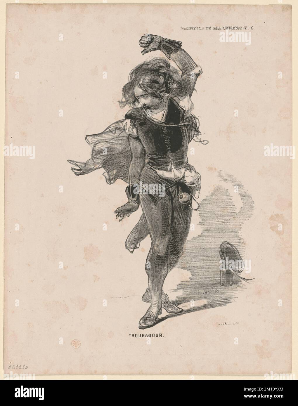 Troubadour ,. Paul Gavarni (1804-1866). Lithographs and Other Works ...