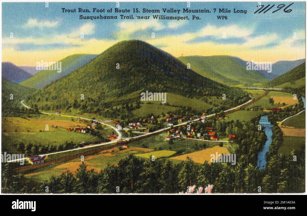 Trout Run, foot of Route 15, Stream Valley Mountain, 7 mile long ...