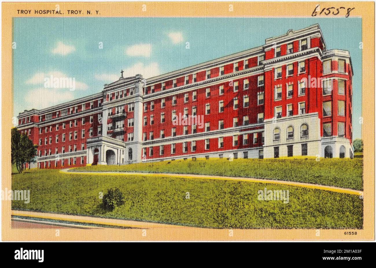 Troy Hospital, Troy, N. Y. , Hospitals, Tichnor Brothers Collection ...