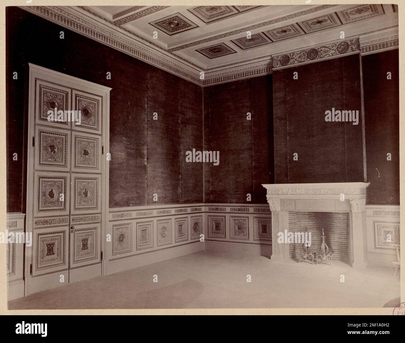 Trustees room, construction of the McKim Building , Public libraries ...