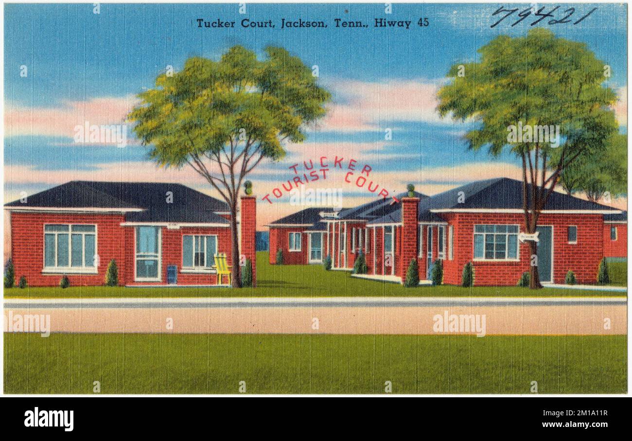 Tucker Court, Jackson, Tenn., Hiway 45 , Motels, Tichnor Brothers ...