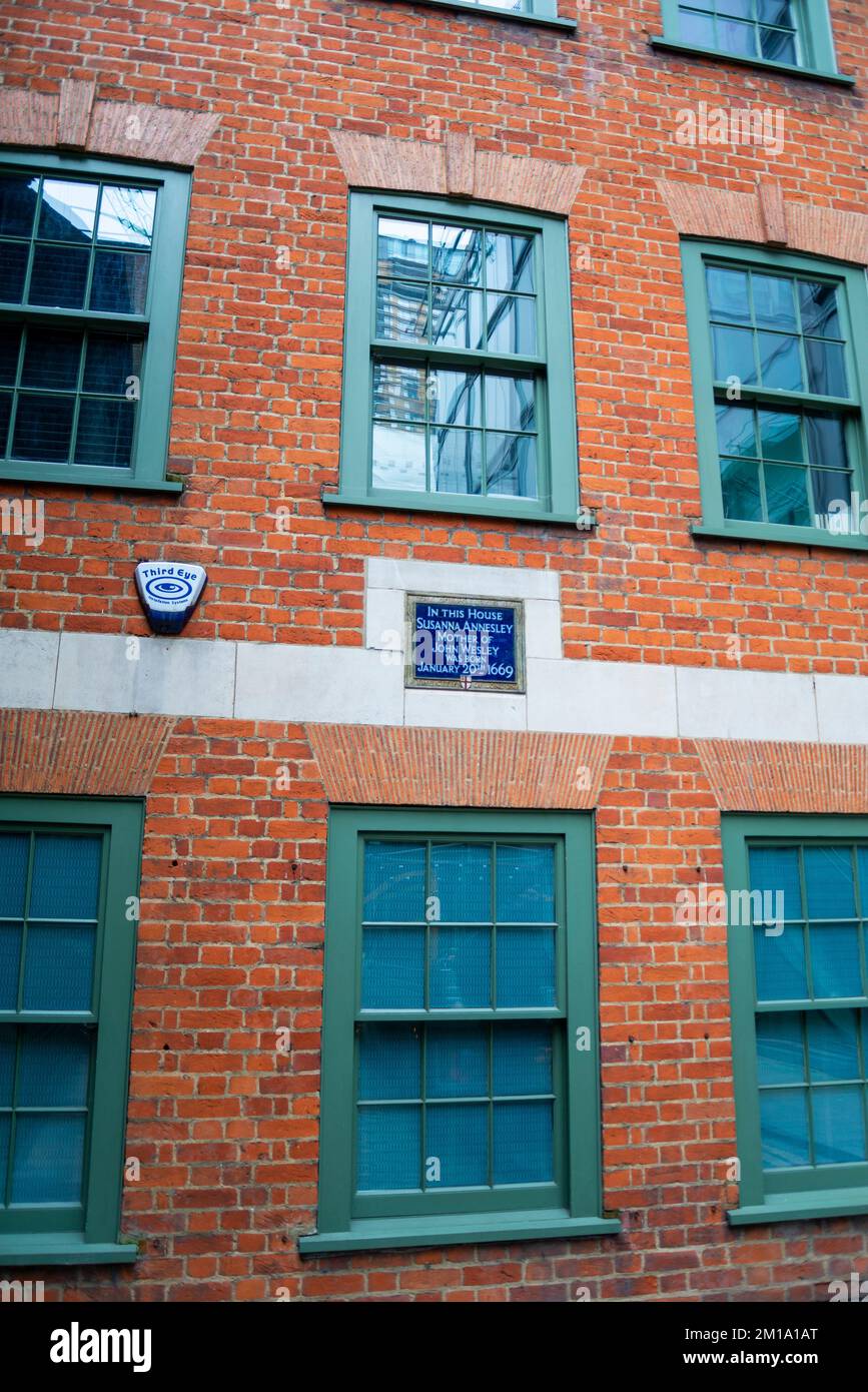 Birthplace of Susanna Annesley, mother of John Wesley, in Bishopsgate ...