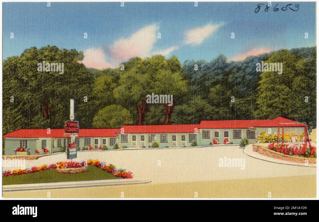 Tunnel Tourist Court , Motels, Tichnor Brothers Collection, postcards ...