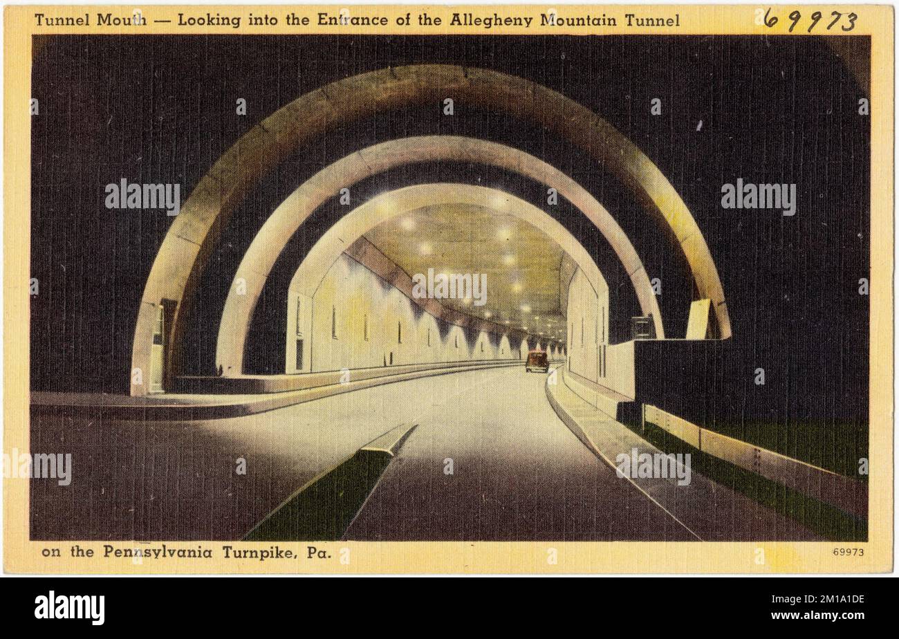 Tunnel mouth -- Looking into entrance of the Allegheny Mountain Tunnel ...