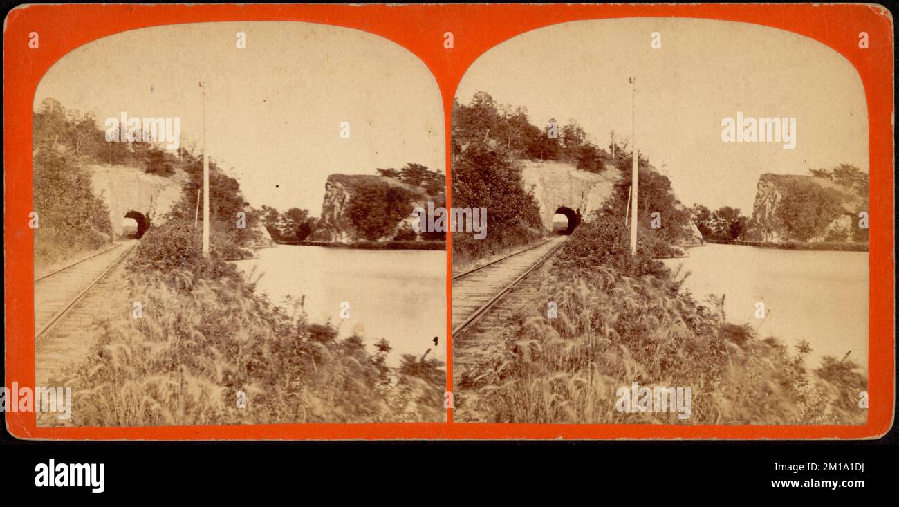 Tunnel and split on canal 1 mile above La Salle , Canals, Railroad ...