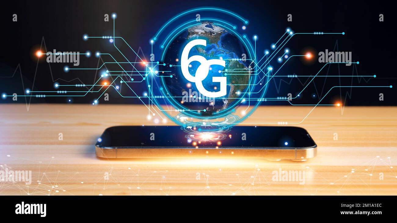 6G network concept, high speed mobile internet New age network, business concept, modern ...