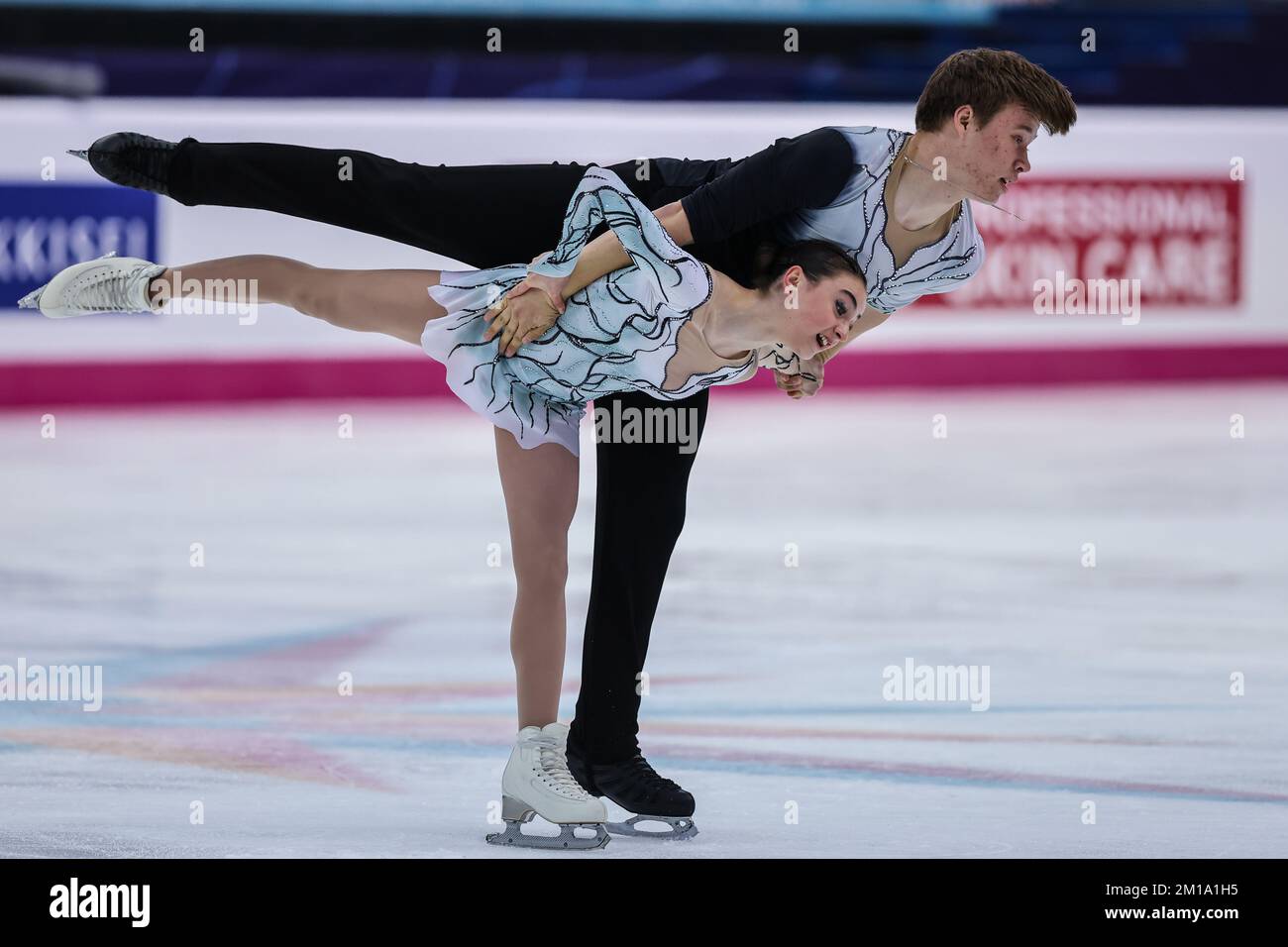 Sophia Baram and Daniel Tioumentsev of United States of America compete ...