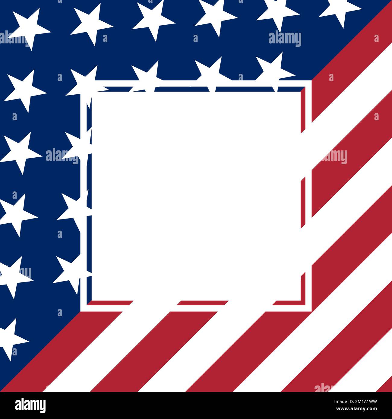 Frame of USA flag. Flag of the United States of America. American Flag ...