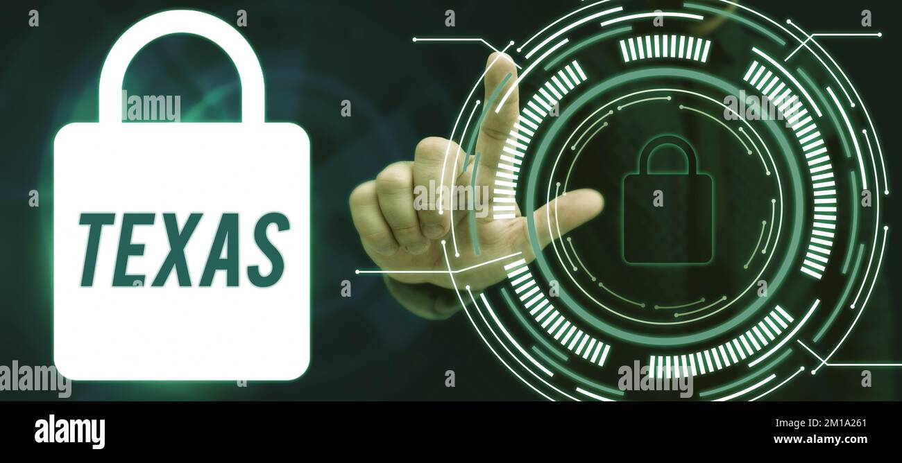 Text sign showing Texas. Business approach based on Caddo word taysha ...