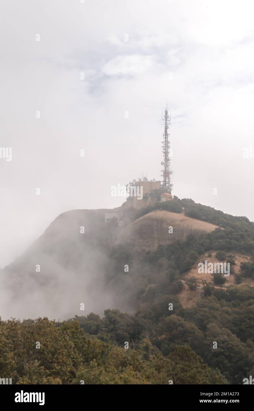 A View of a Telecommunication Station on a Montserrat Mountain in the ...