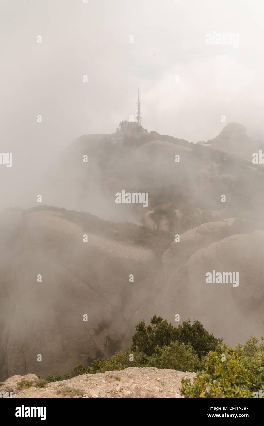 A View of a Telecommunication Station on a Montserrat Mountain in the ...