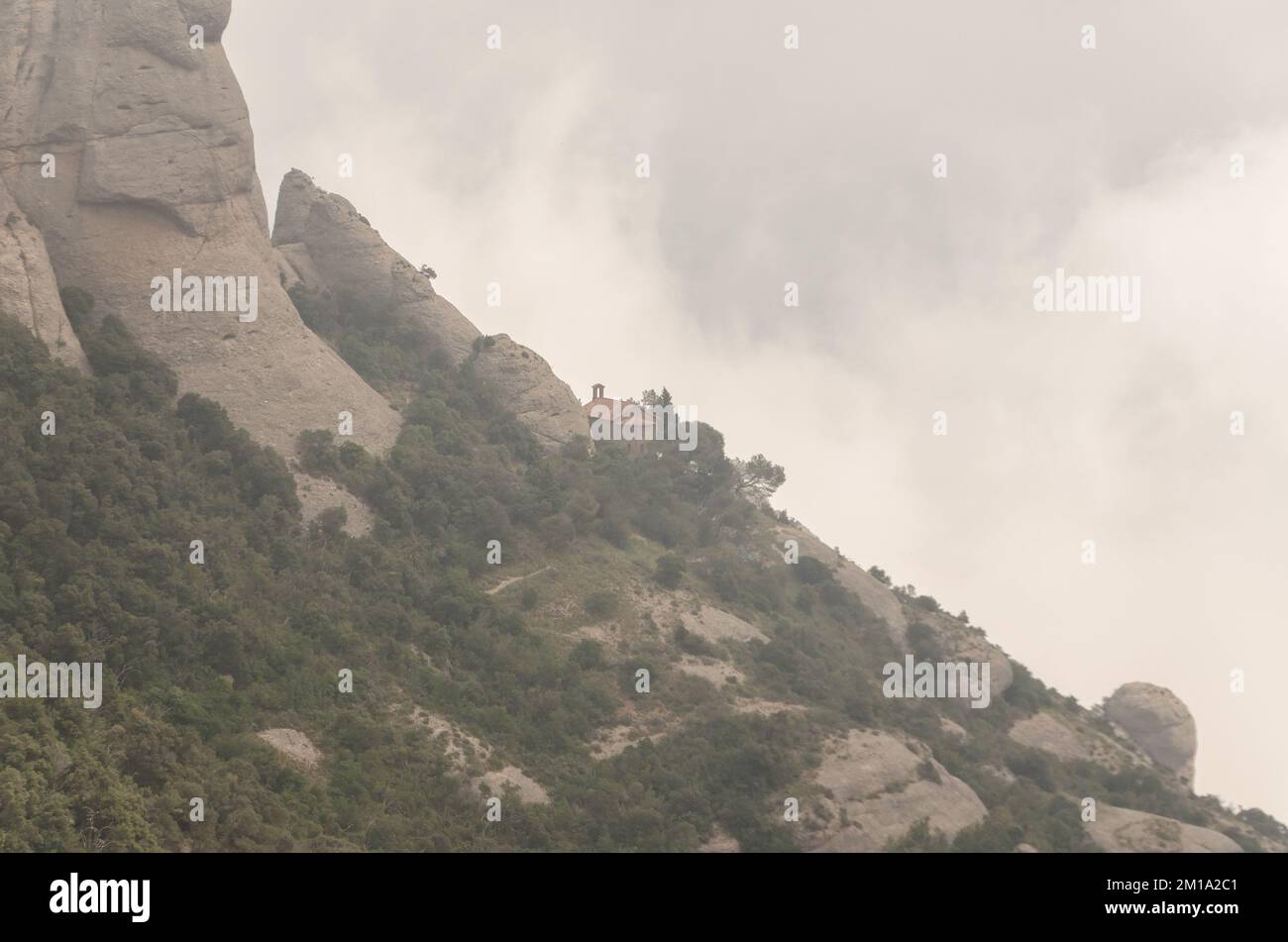 Stone Structures on the Montserrat Mountain Stock Photo - Alamy