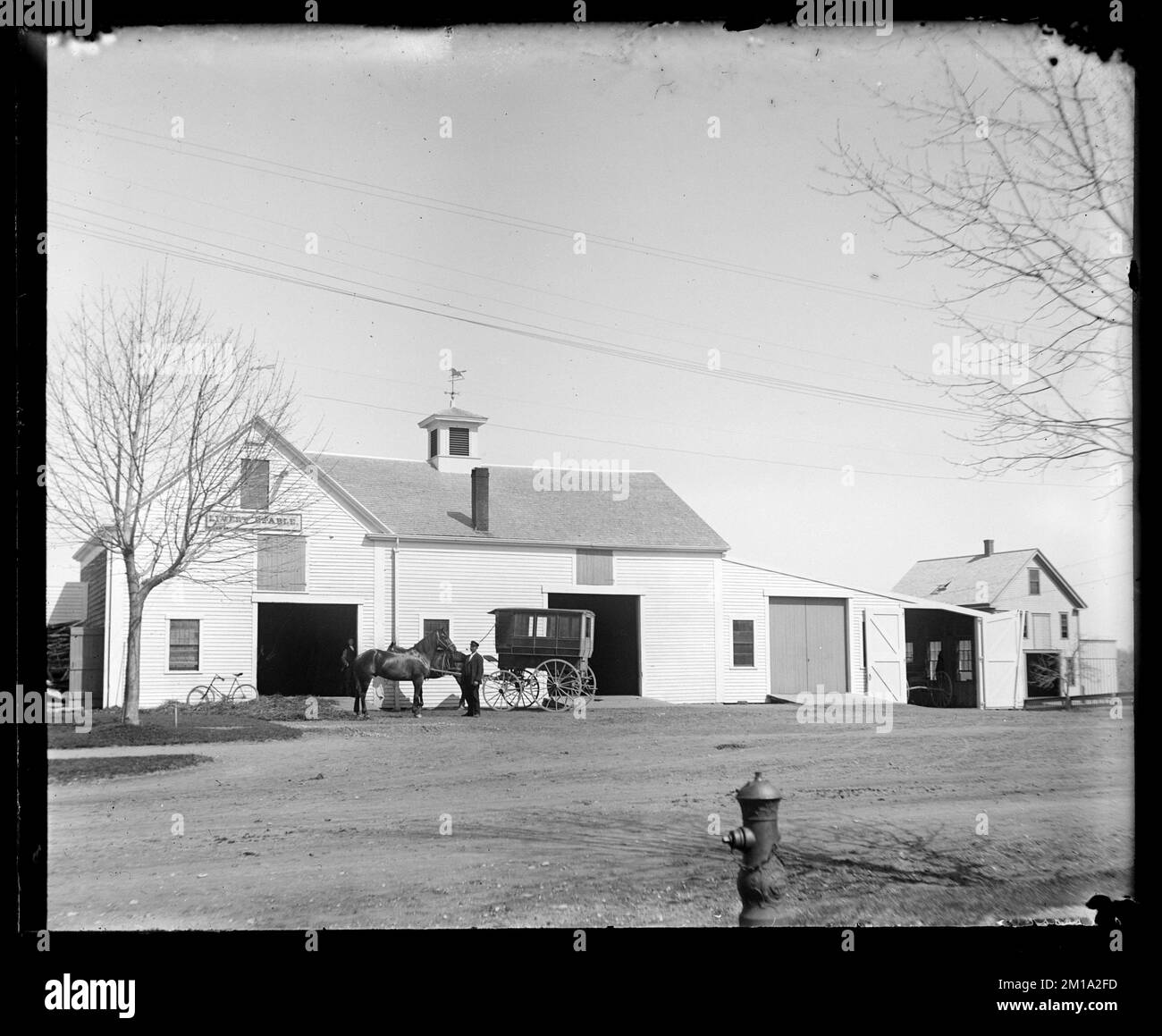Turner's Livery Stable , Buildings. Hingham Public Library Glass Slide ...