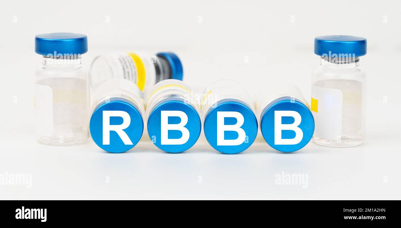Medicine and health concept. On the blue roofs of the injections it ...