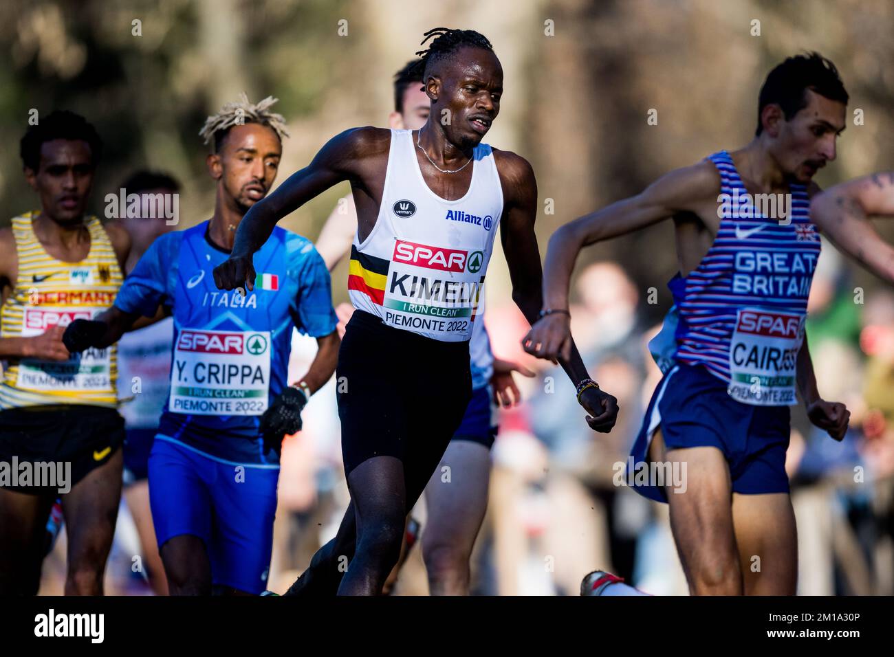 Belgian athlete Isaac Kimeli pictured in action during the men's race ...