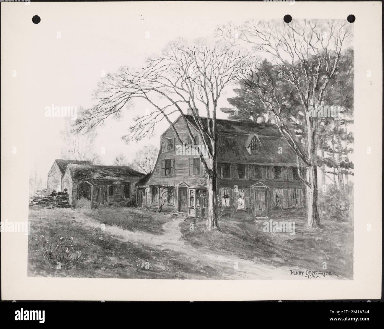 The twilight of the old manse , Houses. The Massachusetts WPA Federal ...