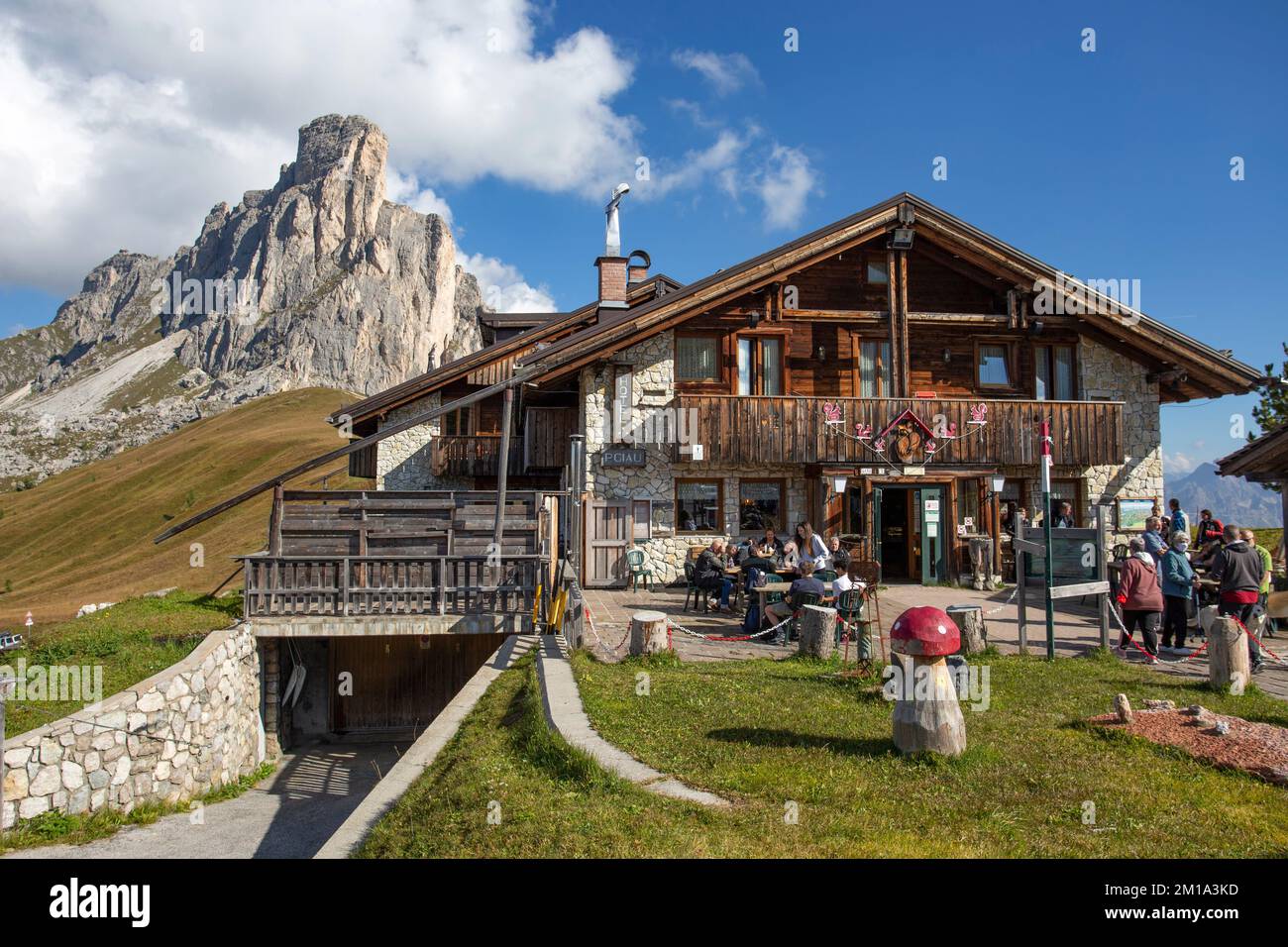 GIAU PASS, ITALY, SEPTEMBER 9, 2021 - View of Giau Hotel at Giau Pass ...