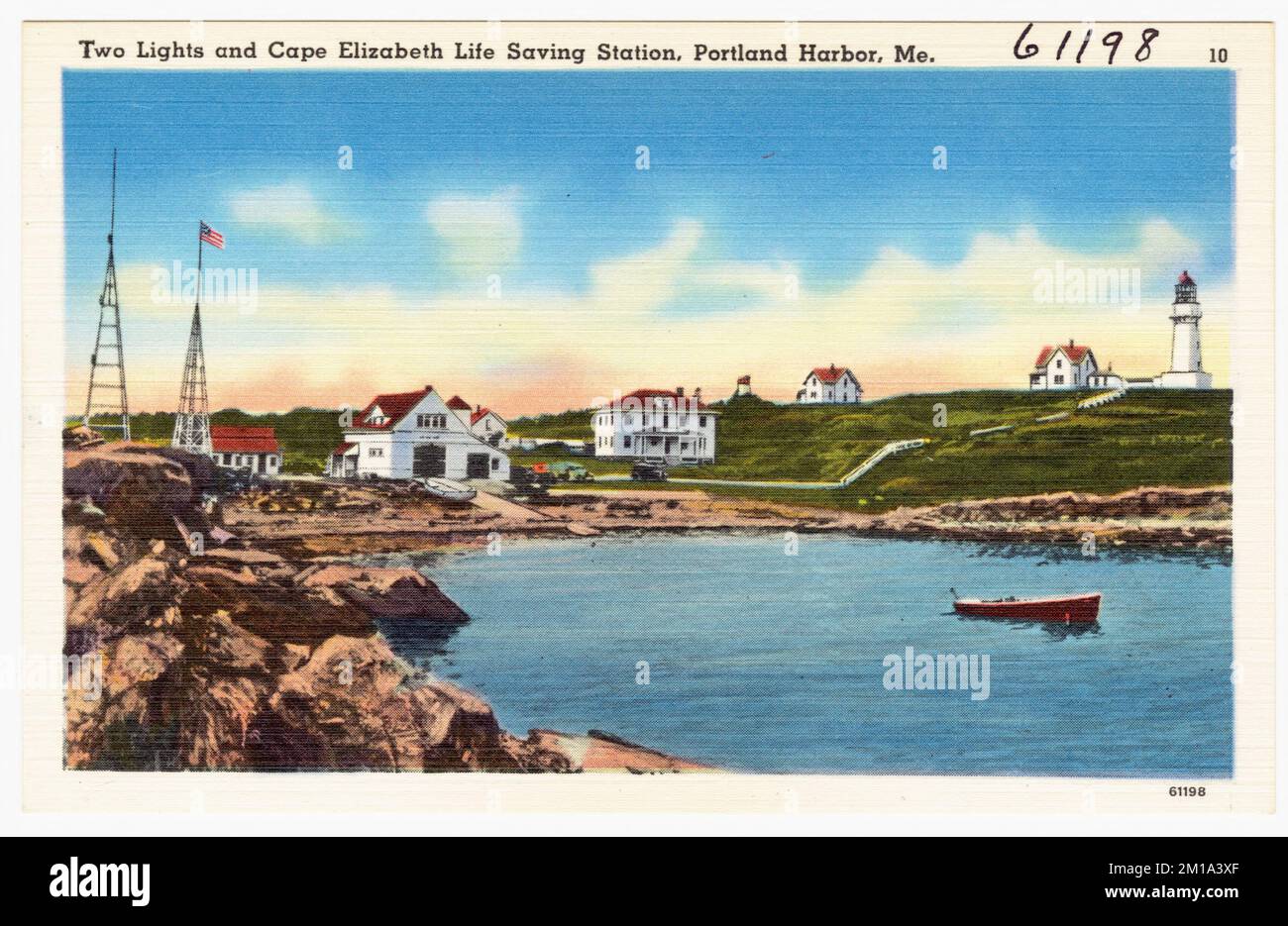 Two Lights and Cape Elizabeth Life Saving Station, Portland Harbor, Me ...