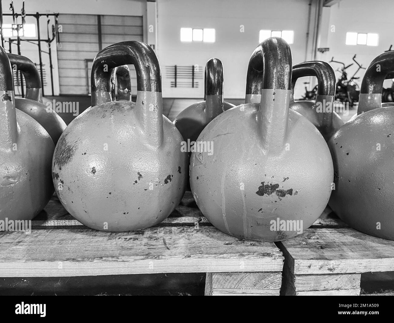 Kettlebell Black and White Stock Photos & Images - Alamy