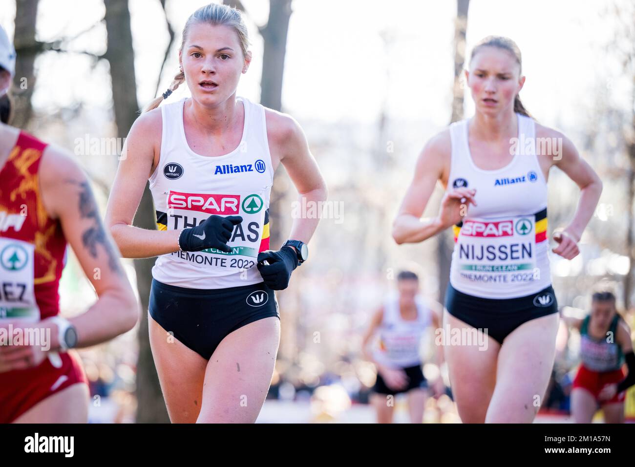 Belgian Juliette Thomas and Belgian Annelies Nijssen pictured in action ...