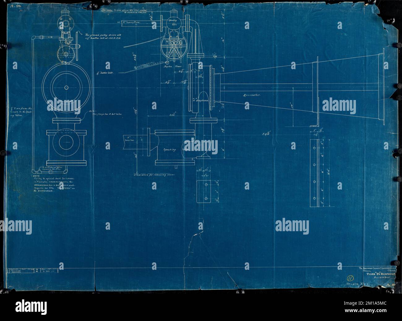 Type 'K' diaphone assembly , Horns Communication devices. Coast Guard ...