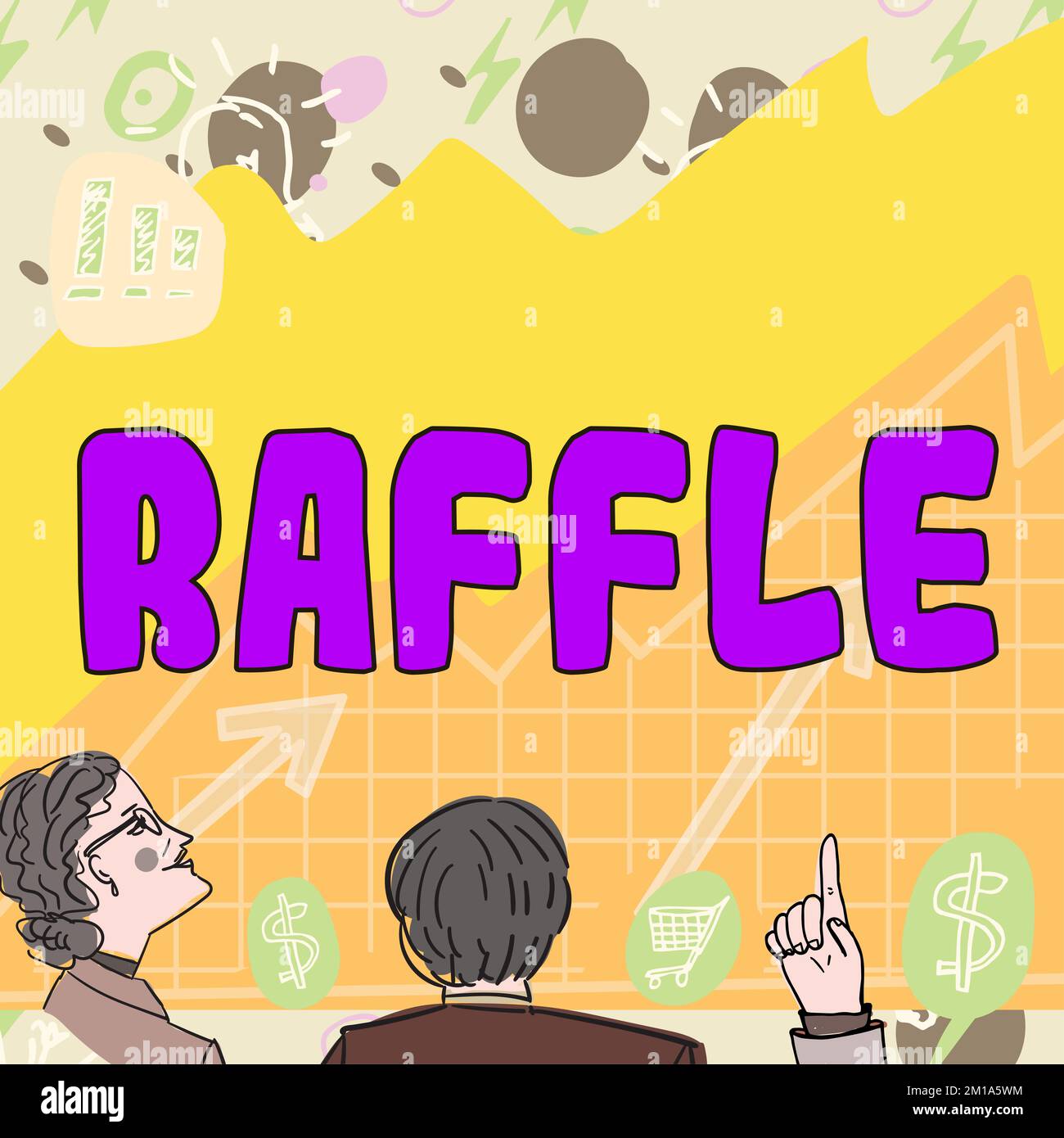 Hand writing sign Raffle. Business showcase means of raising money by ...