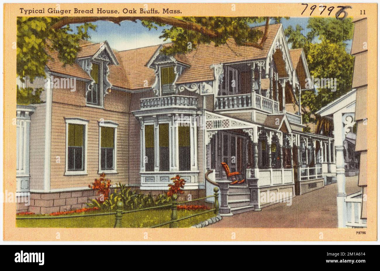 Typical Ginger Bread House, Oak Bluffs, Mass. , Houses, Tichnor ...