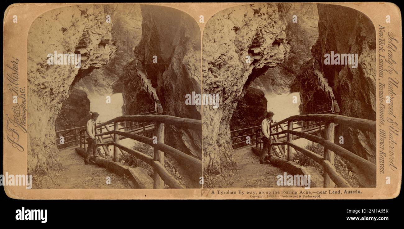 A Tyrolian by-way, along the roaring Ache, - near Lend, Austria ...