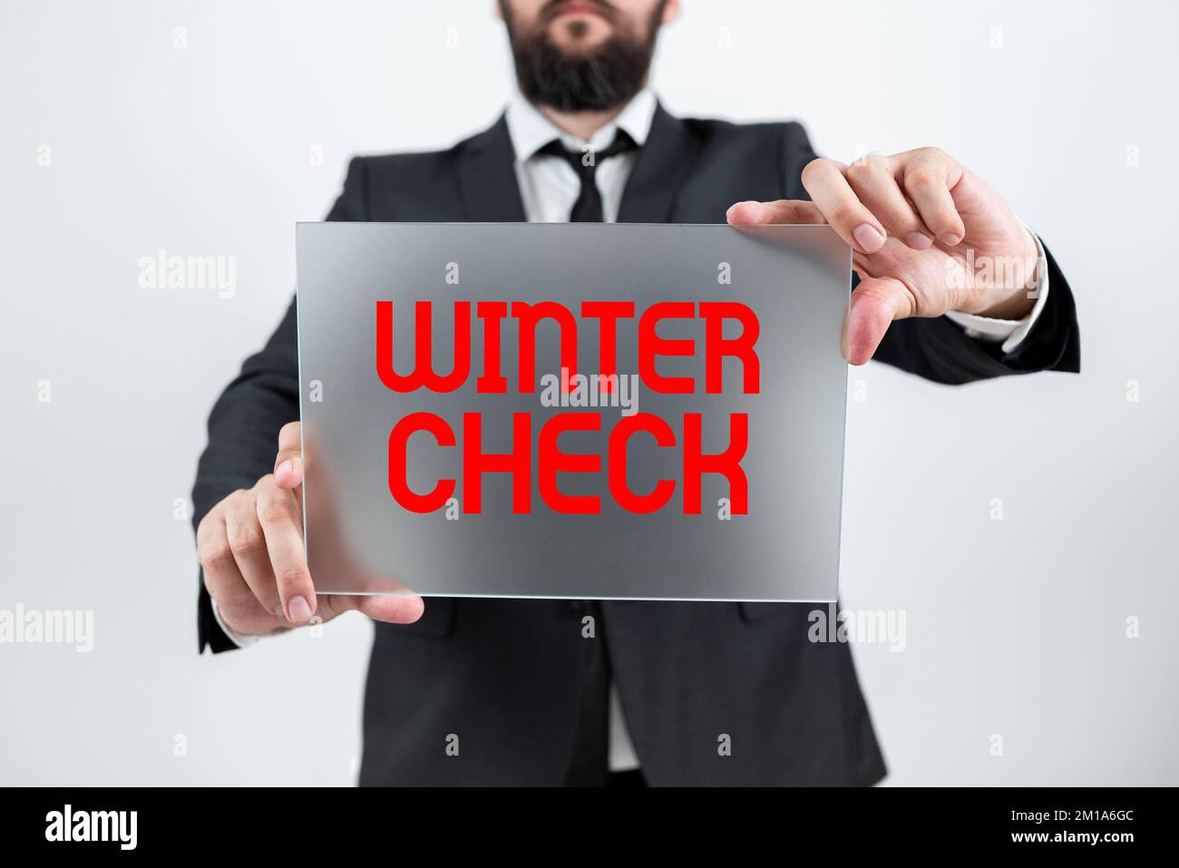 Hand writing sign Winter Check. Business idea Coldest Season ...