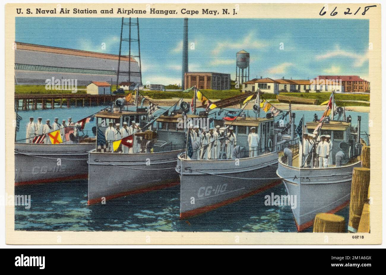 U. S. Naval air station and airplane hangar, Cape May, N. J. , Military ...