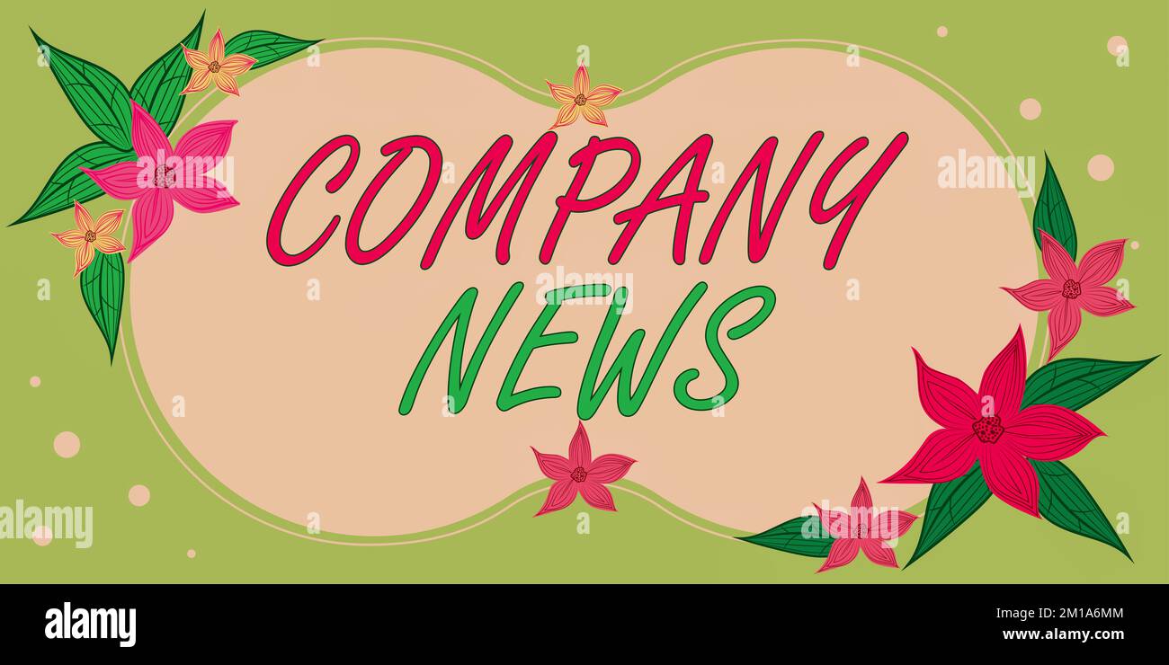 Hand writing sign Company News. Internet Concept Latest Information and ...