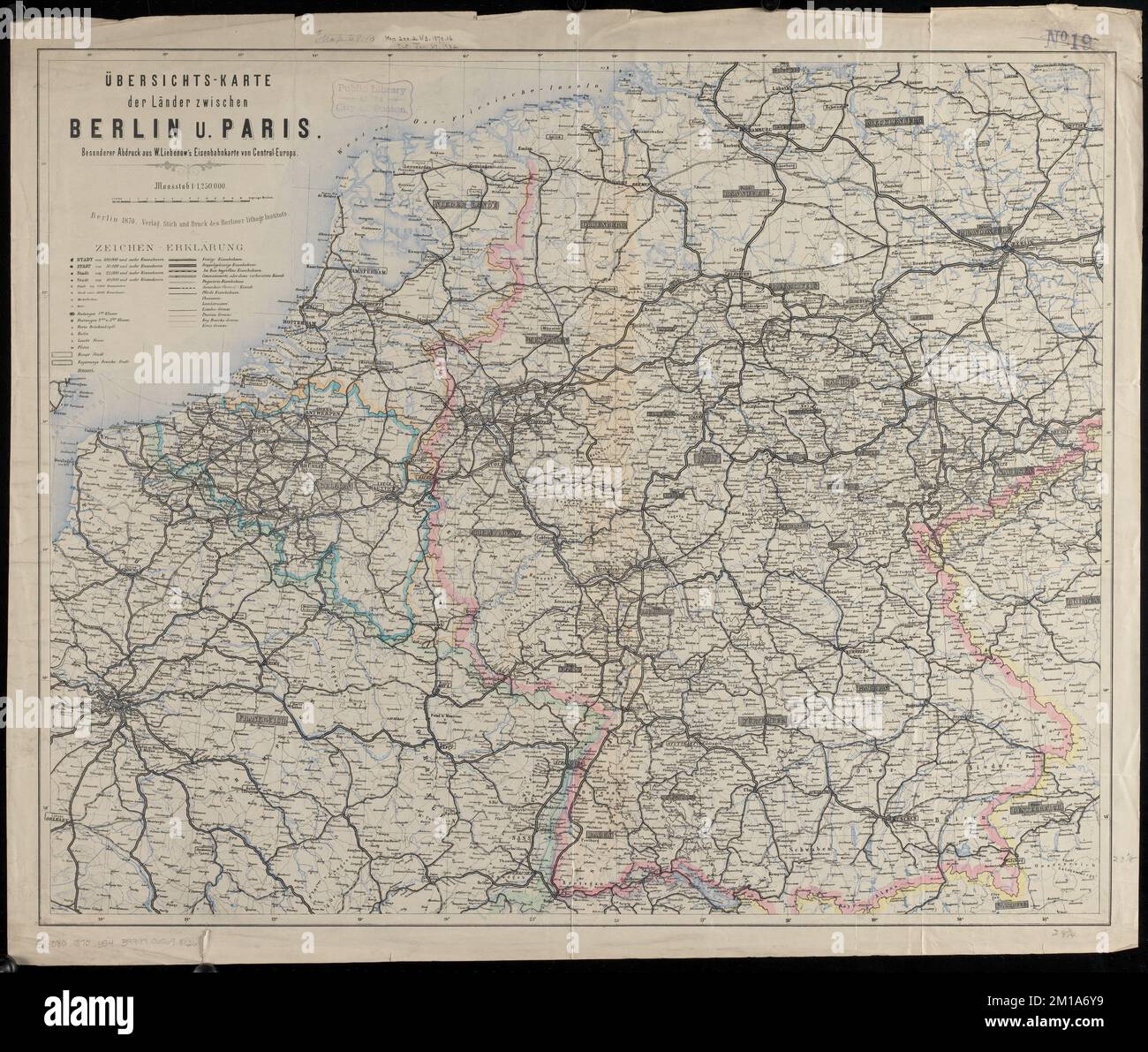 Übersichts-karte der länder zwischen Berlin u. Paris , Germany, Maps ...