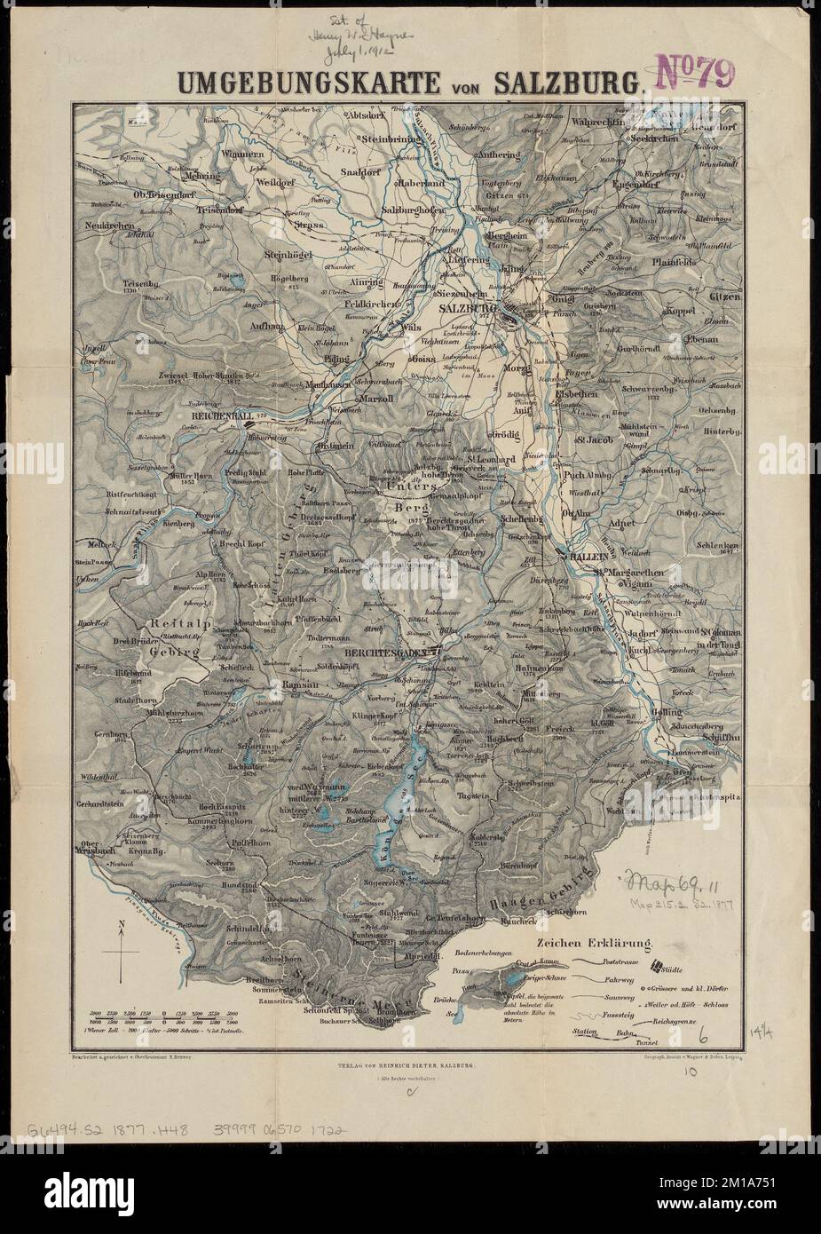 Umgebungskarte von Salzburg , Salzburg Austria, Maps Norman B ...