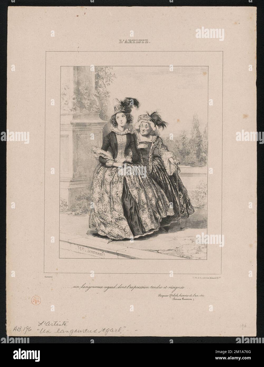 ...Un langoureux regard, dont l'expression tendre et résignée ...