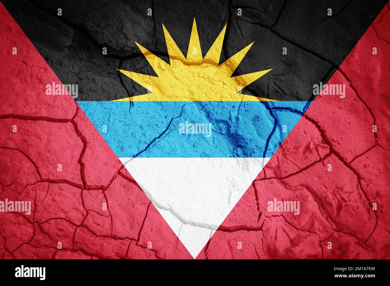 Flag of Antigua and Barbuda. Antigua and Barbuda symbol. Flag on the ...