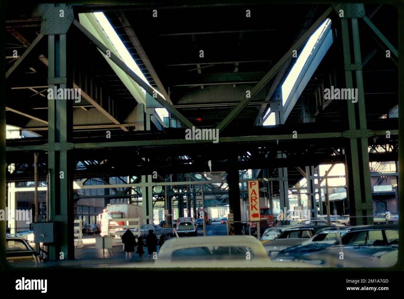 Under the 'El' at North Station at 'Causeway Street' , Mass transit ...