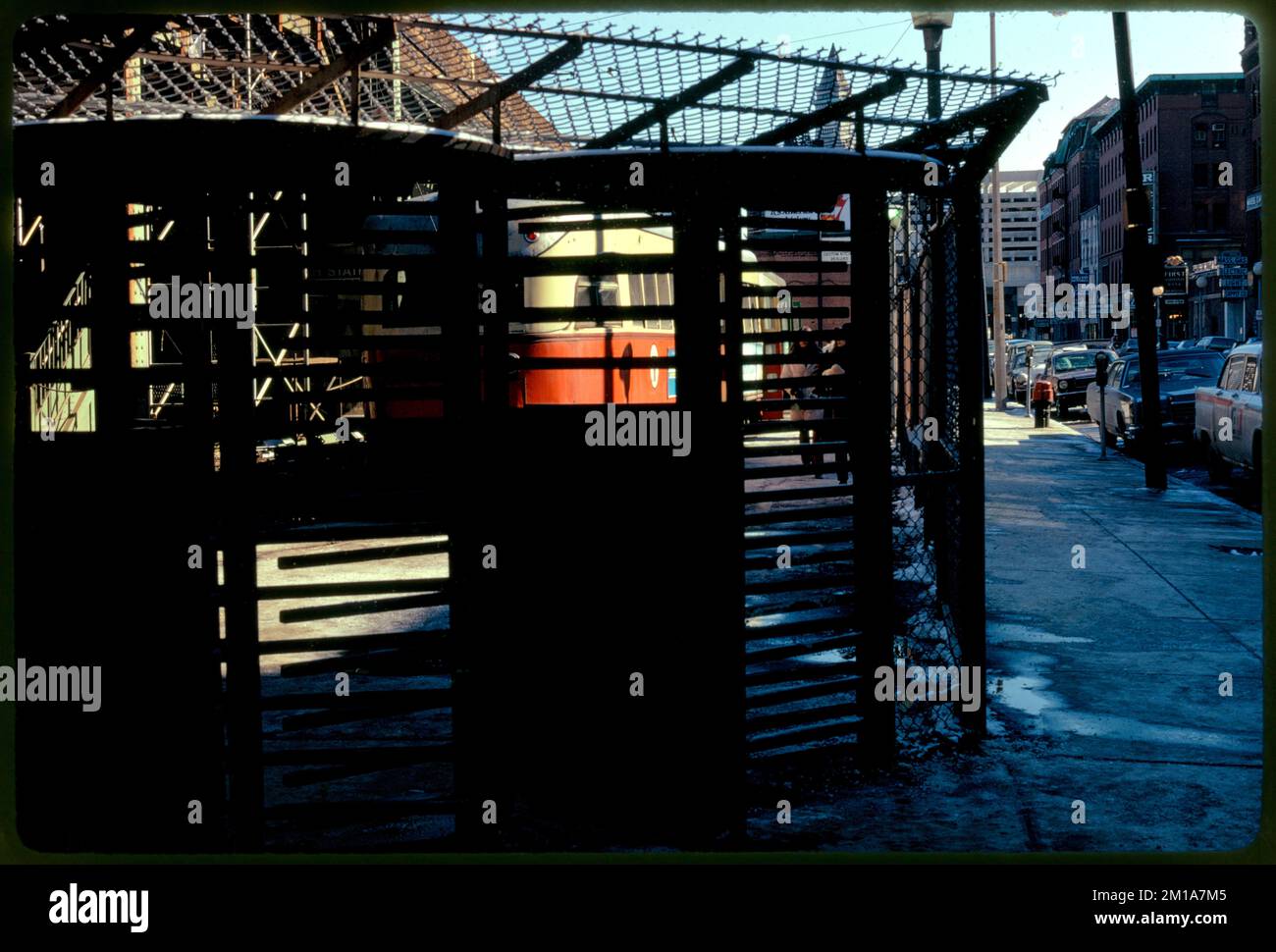 Under the 'El' at North Station at 'Causeway Street' , Mass transit ...