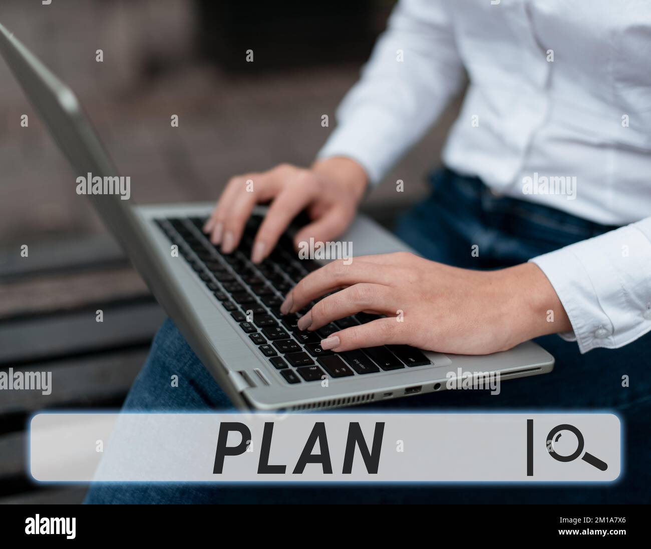 Text caption presenting Plan. Business overview Start of a detailed ...
