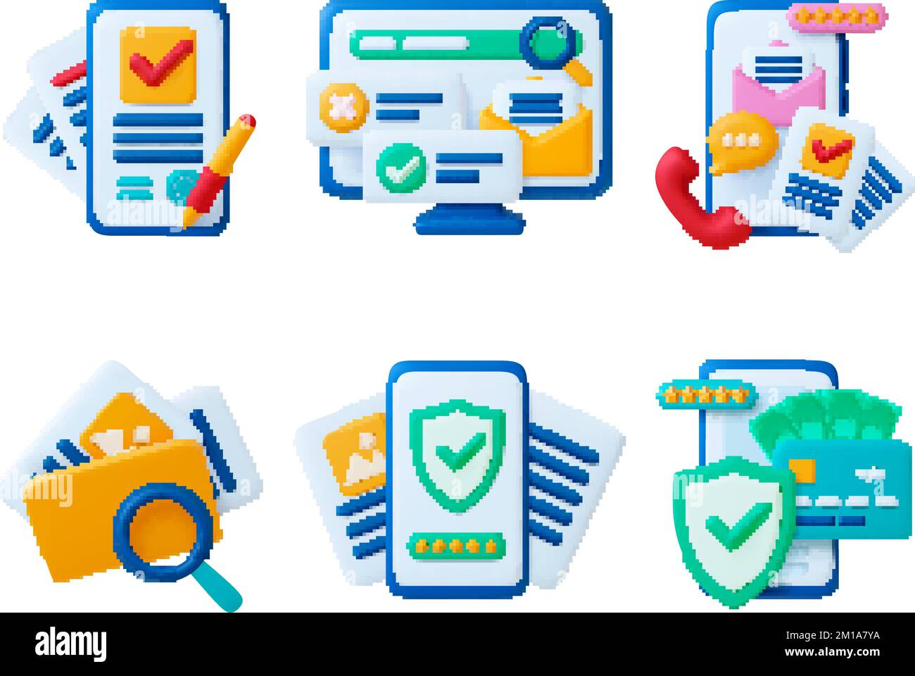 3d digital file document. Computer transfer data, online order in ...