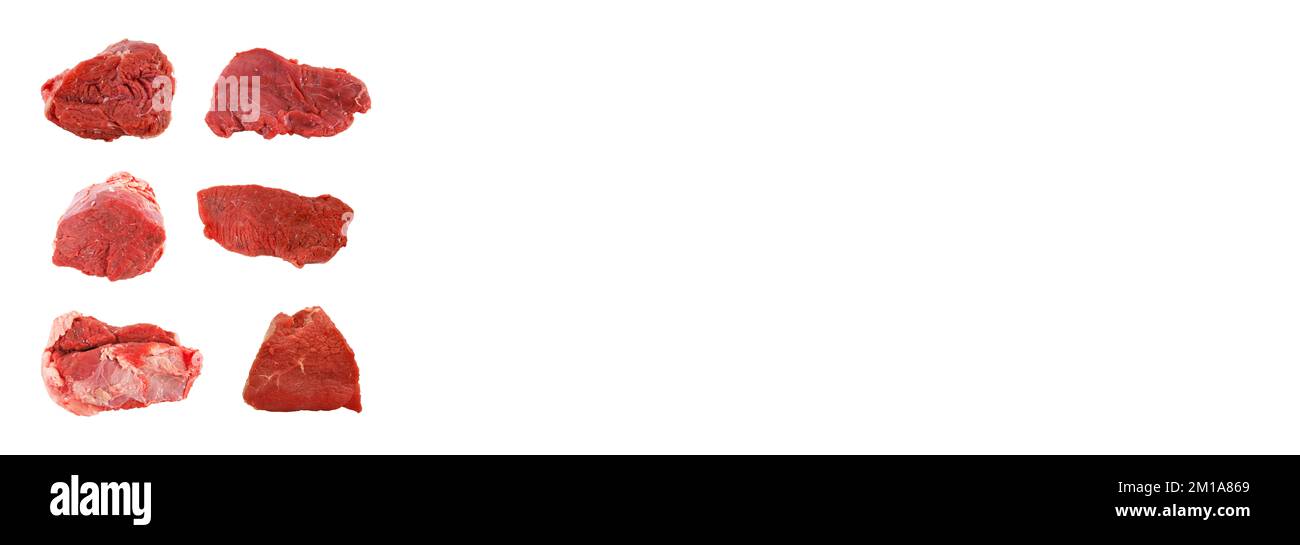 Clean very fresh red raw cow meat beef, banner mock up poster desing ...