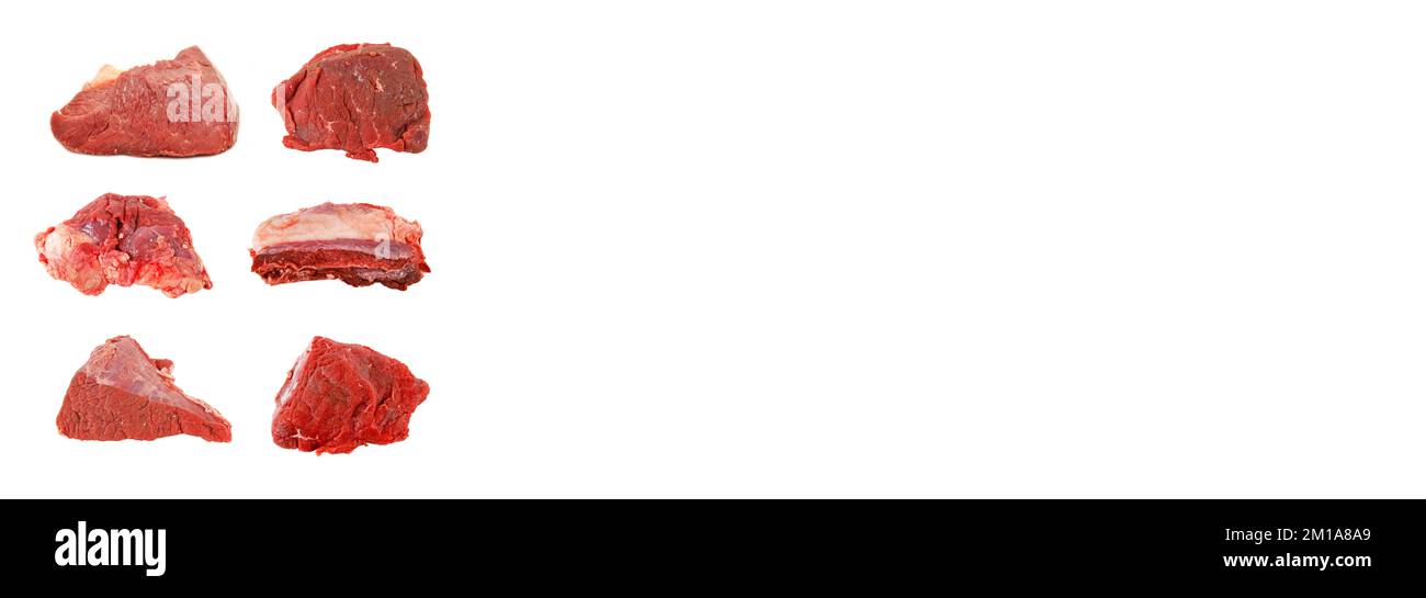 Clean very fresh red raw cow meat beef, banner mock up poster desing ...