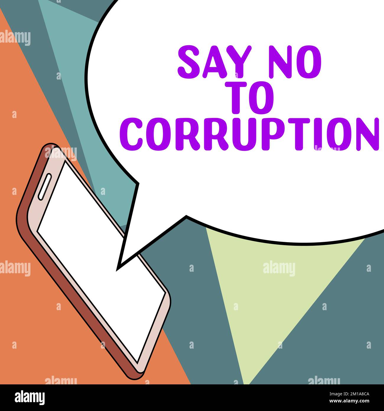 Text caption presenting Say No To Corruption. Business showcase ... Text caption presenting Say No To Corruption. Business showcase ...