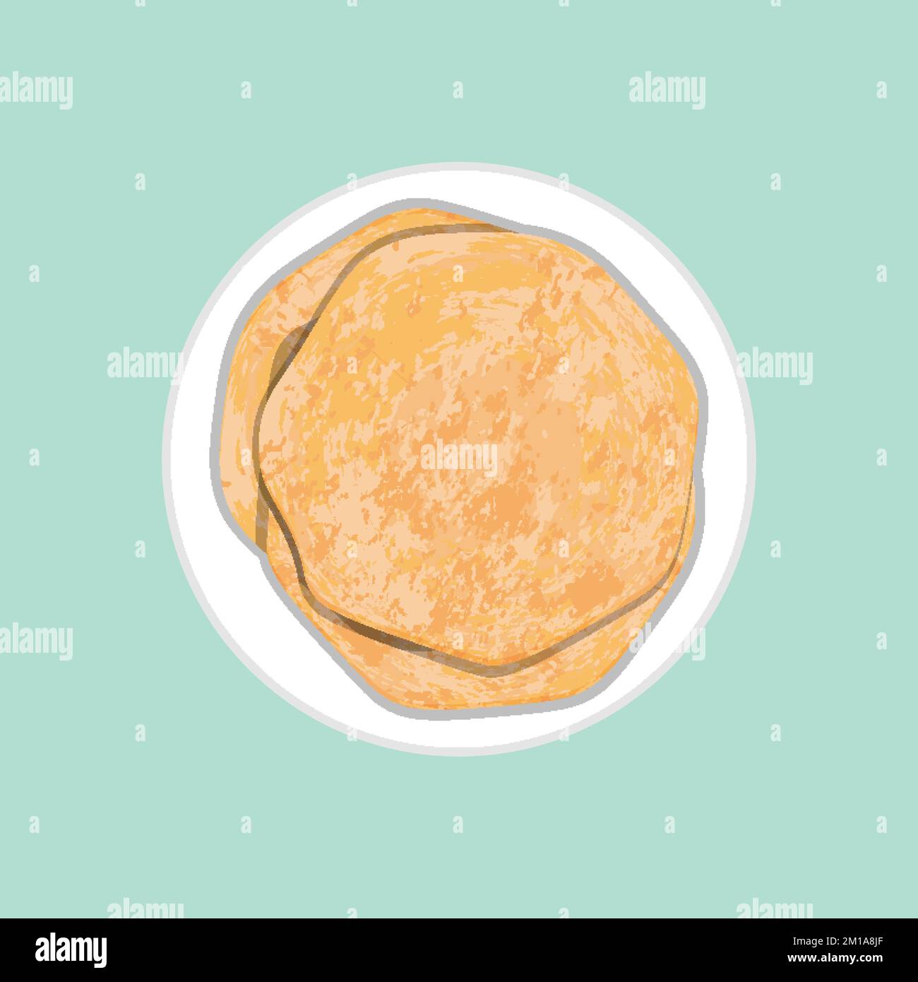 Paratha India Food. Design with cartoon. Vector design illustration ...