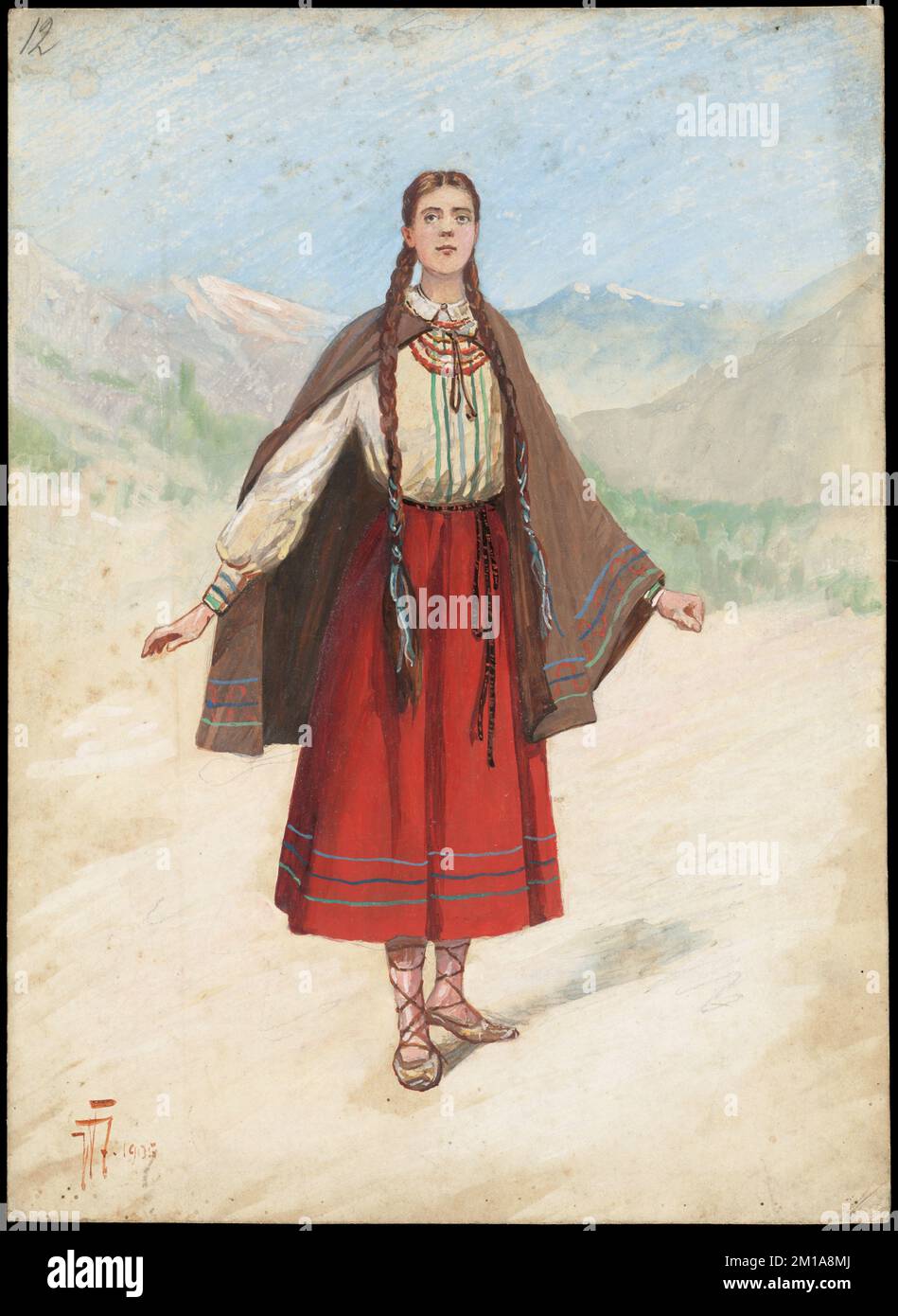 Unidentified Italian opera costume design plate 12 , Operas & operettas ...