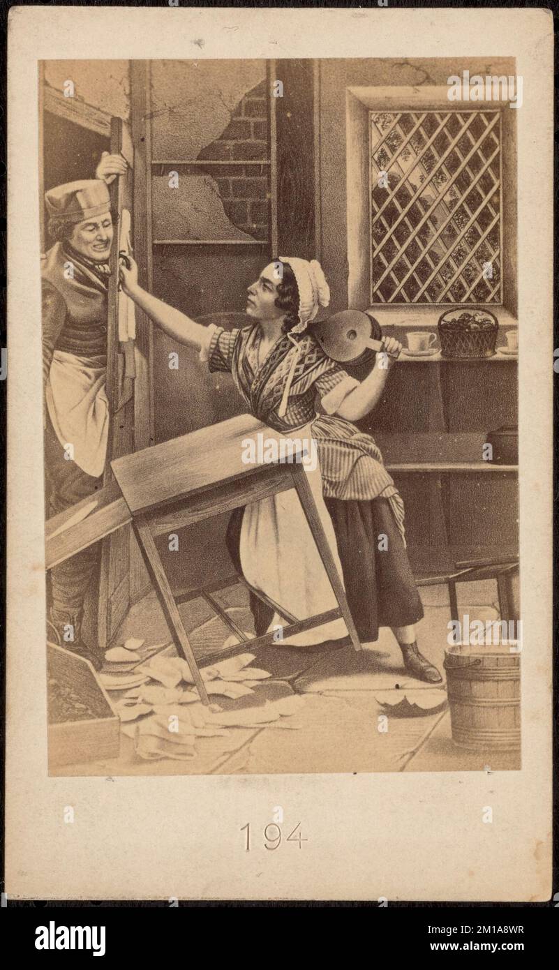 Unidentified kitchen scene , Bellows, Tables, Plates Tableware, Carte ...