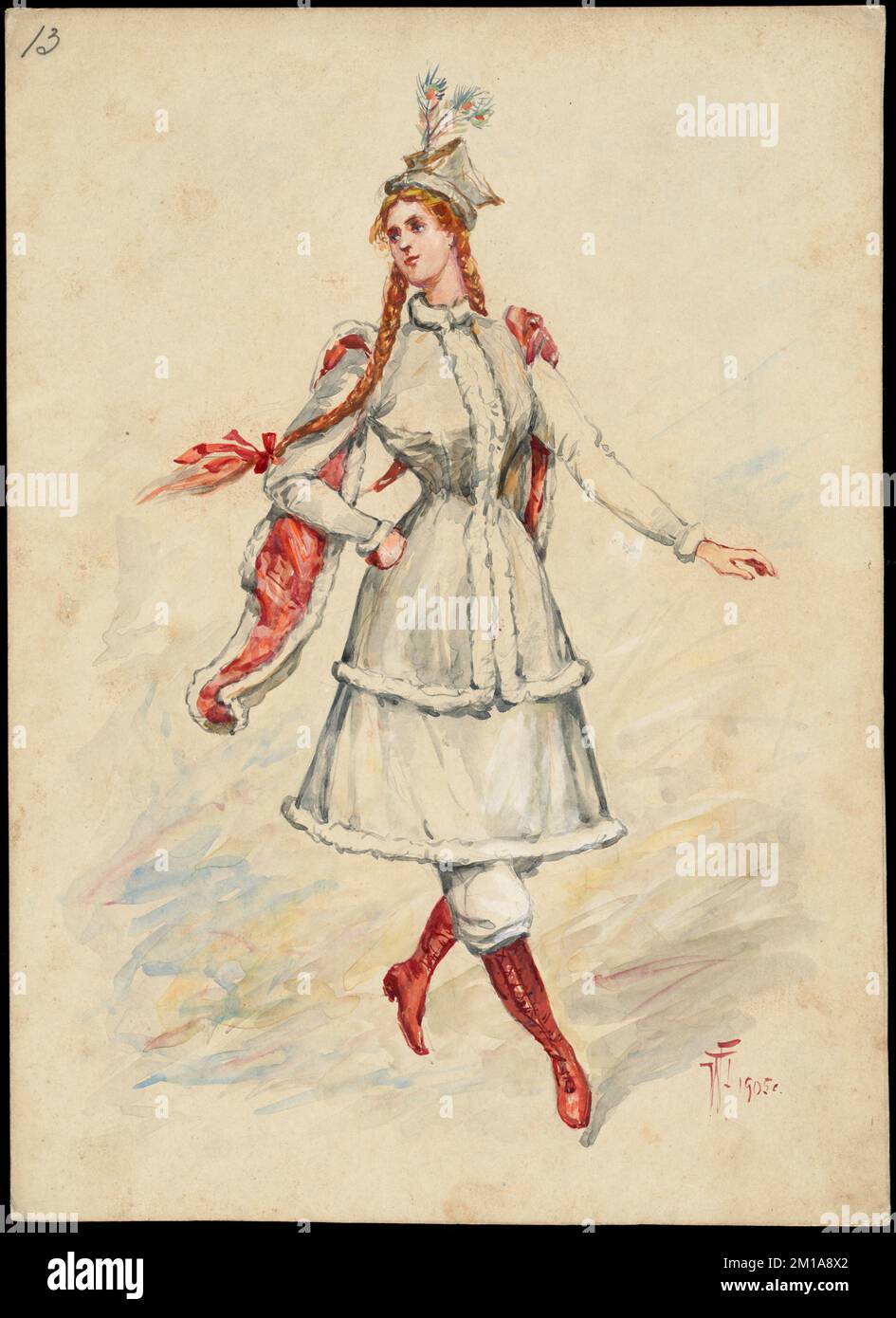 Unidentified Italian opera costume design plate 13 , Operas & operettas ...