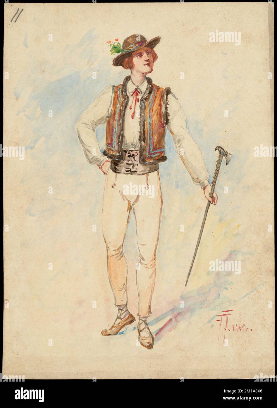 Unidentified Italian opera costume design plate 11 , Operas & operettas ...