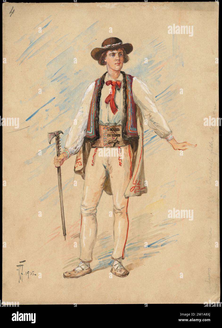 Unidentified Italian opera costume design plate 4 , Operas & operettas ...