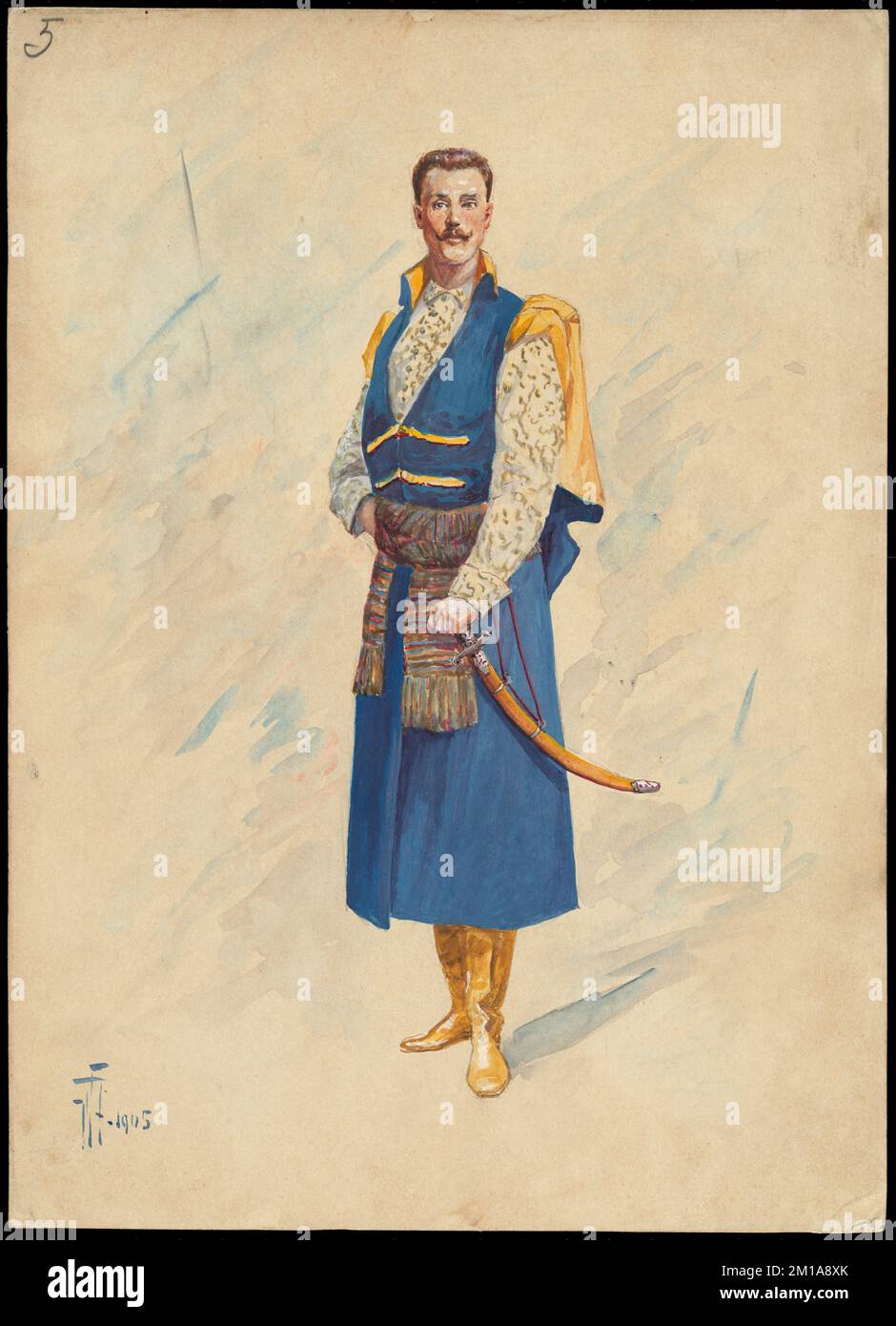 Unidentified Italian opera costume design plate 5 , Operas & operettas ...